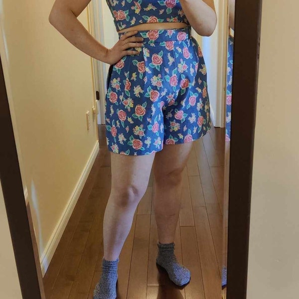 Wide Pleated Shorts (high Waisted) Digital PDF Sewing Pattern // US ...