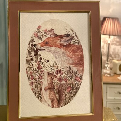 Whimsical Art, Fox Art, Rabbit Art, Cottagecore Art, Whimsy Art ...