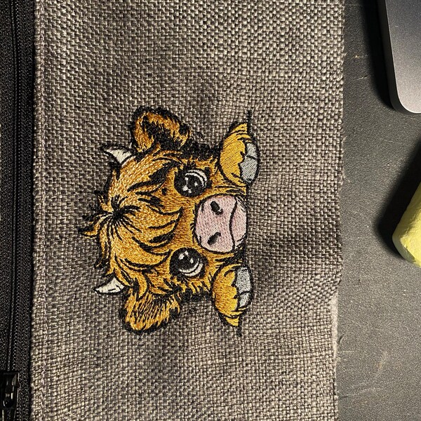 Baby Highland Cow Embroidery Design, 3 Sizes, Instant Download - Etsy