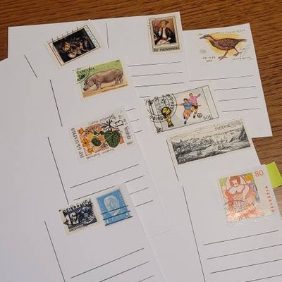 World Postage Stamps, Random Used Vintage World Postage Stamps Postal ...