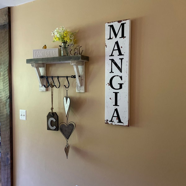 Italian Kitchen Sign Italian Decor Mangia Modern Farmhouse Wall Decor ...