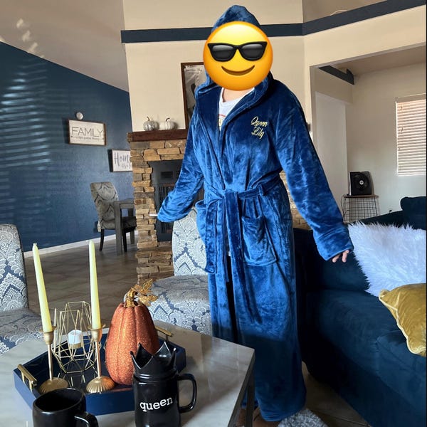 Mr and Mrs Robes Luxury Personalized Bathrobe, Embroidered Fleece Gift ...