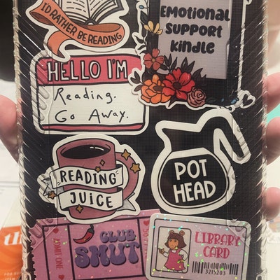 Hand Necklace Sticker Kindle Sticker Bookish Sticker Book Lover Sticker ...