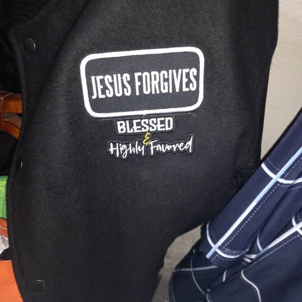 Statement Patch, "blessed & Highly Favored" 1-pc, Size 3", Iron-on ...