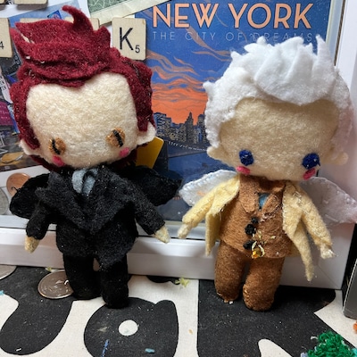 Pattern and Tutorial of Aziraphale and Crowley Dolls - Etsy