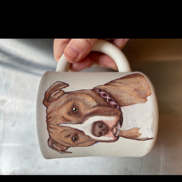Custom Pet Portrait Mug | Created From Your Photo | Personalized Custom ...