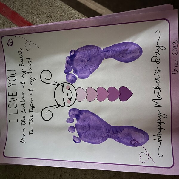 Mother's Day Gift, Printable Handprint Crafts From Kids, Set of 5 ...