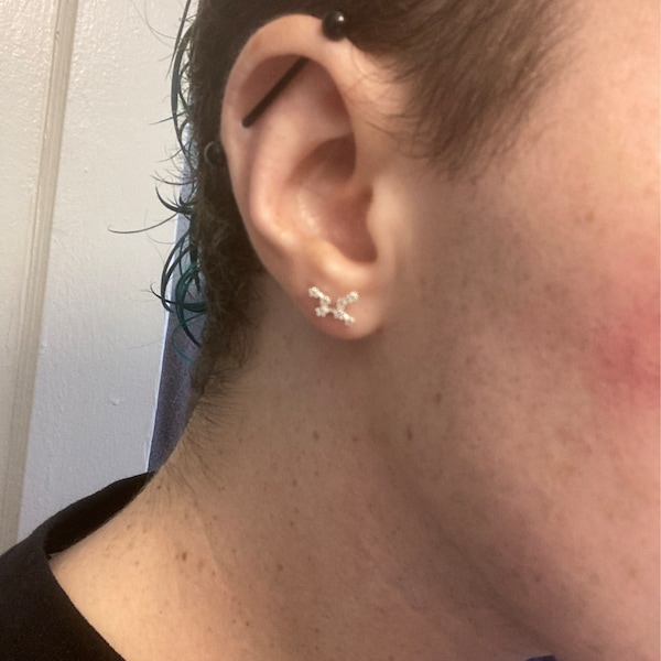 Zodiac Constellation Gift Earring Studs, Diamond Constellation Gold ...