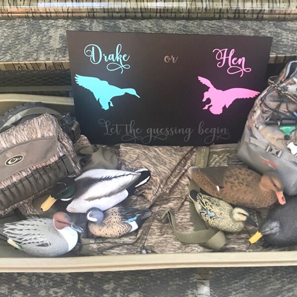 Gender Reveal Drake or Hen CUSTOMIZABLE Archery Wall Decals Living ...
