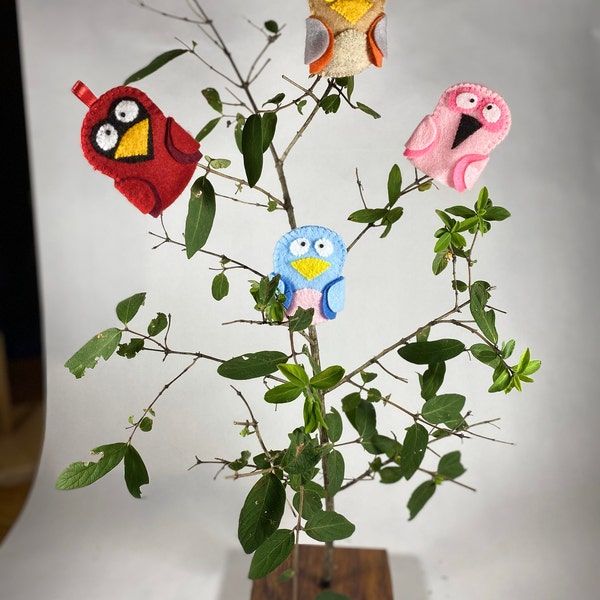 Bird Felt Finger Puppets Sewing Pattern - PDF Epattern for Owl ...