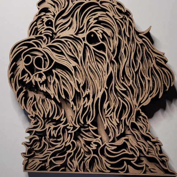 Multilayer Goldendoodle SVG Cut File Laser Paper Cutting Labradoodle ...