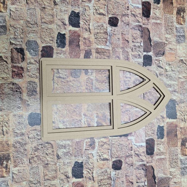 Old Church Window Unfinished - MDF Shape - Laser Cut - Multiple Sizes ...