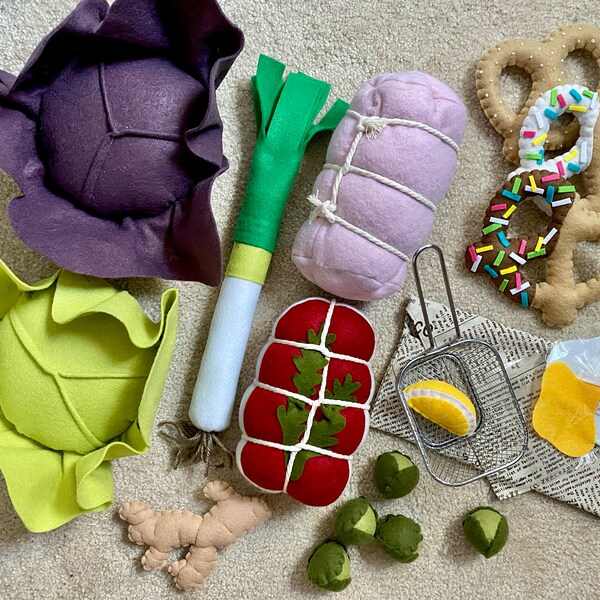 Felt Play Food Vegetables Brussell Sprouts, Play Food, Felt Food, Play ...