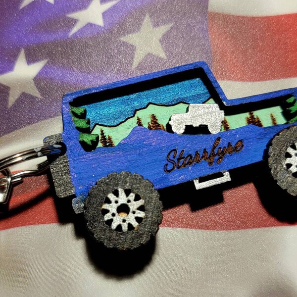 Offroad Keychain SVG | Offroad Vehicle SVG Keychain | Glowforge ...