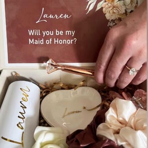Boho Wedding Bridesmaid Proposal Box, Burnt Orange Gift Box, Terracotta ...