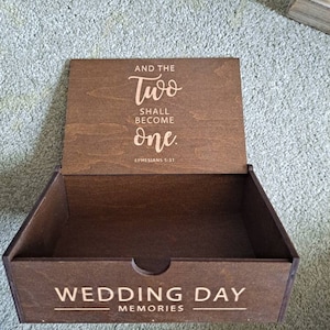 Wedding, Engagement Gift for Couples Wedding Card Box, Custom Wooden ...