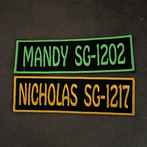 Custom Your Name Personalized Name Tag 5" X 1.5" Embroidered Patch Iron ...