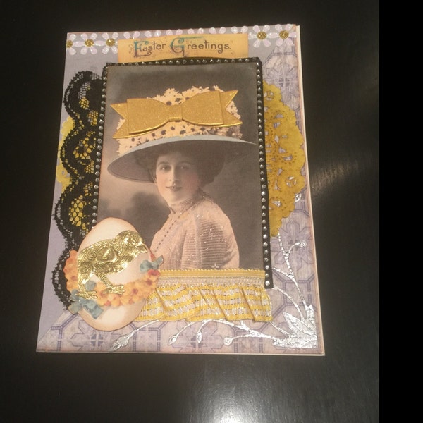 Handmade Birthday Card - Vintage-look Card - Vintage Style Birthday ...