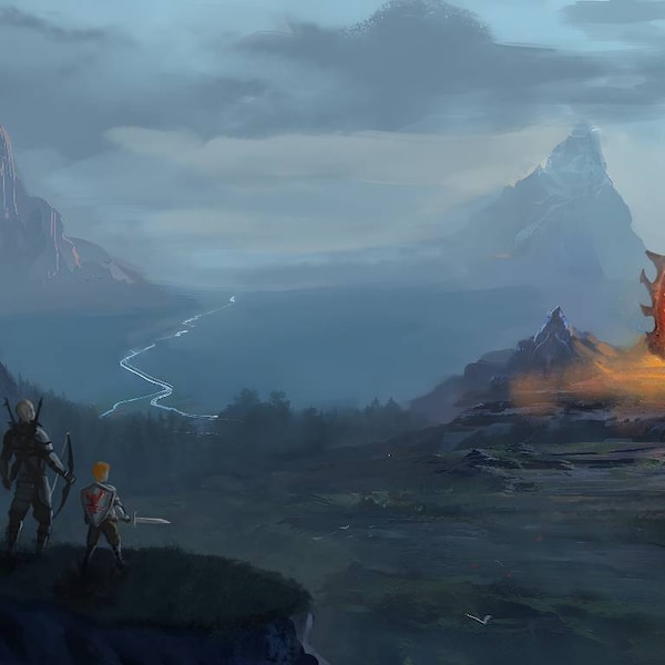 Custom Fantasy Landscape Commission - Personalized Landscape Background ...