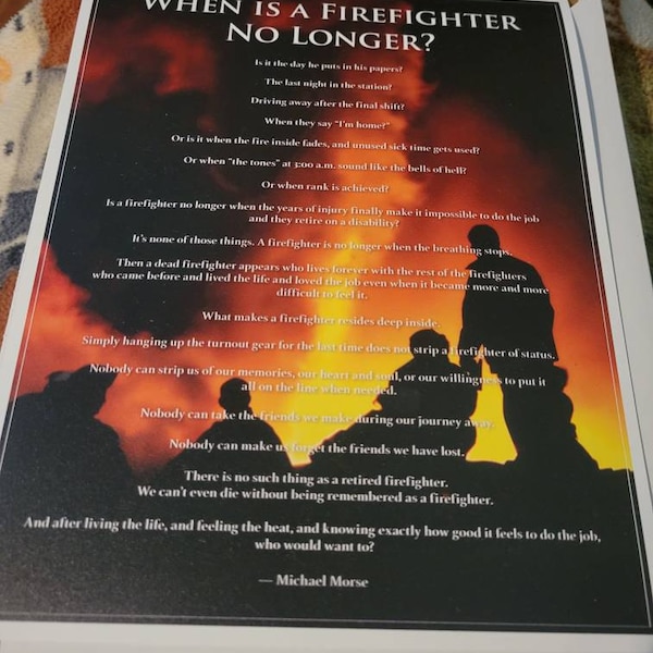 A Firefighter is Never "no Longer." Firefighter Forever - Etsy