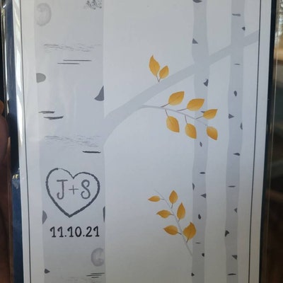 Initials and Heart on Tree Anniversary Card, Personalize Anniversary ...