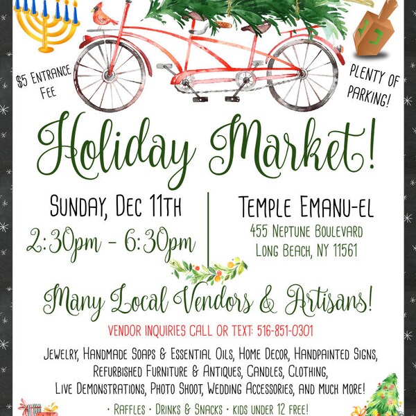 Holiday Event Flyer, Custom Flyer, Vendor Flyer,fall Market Flyer, DIY ...