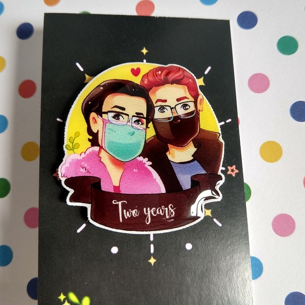 Custom Couple's Portrait Lapel Pin-valentines Day Gift for Mom ...
