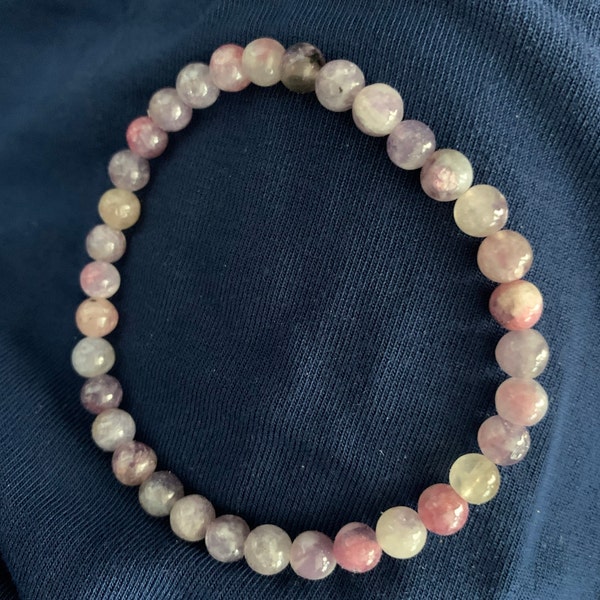 4mm Maw Sit Sit /jade Albite Crystal Beaded Bracelet, Handcrafted 7.5 ...