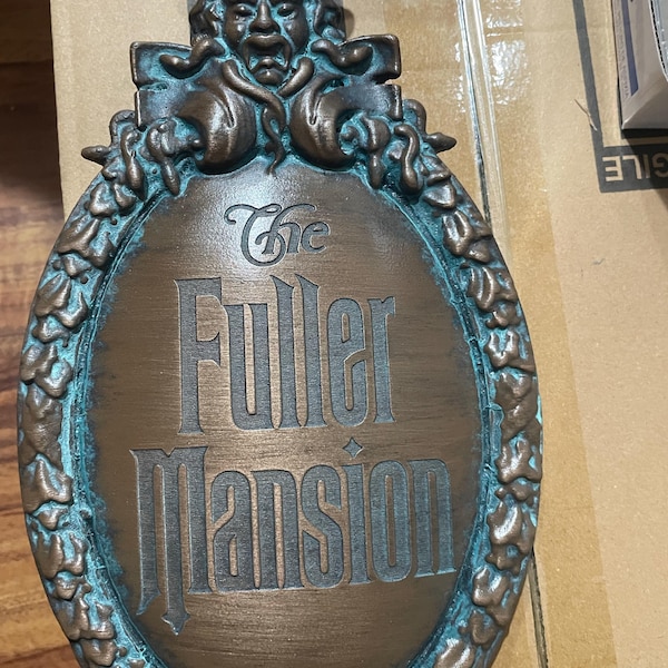 Personalized Haunted Mansion Themed Address Plaque Sign ANTIQUE FINISH ...