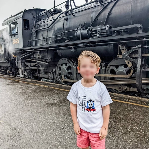 Personalized Thomas the Train Birthday Shirt, Embroidered, Second ...