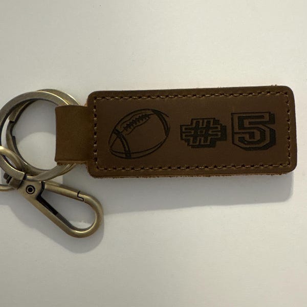 Custom Football Keychain: Personalized Team Gifts With Engraving, Ideal ...