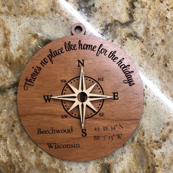 Compass Local Ornament Svg for Lasers (DIGITAL File Only) Both Score ...