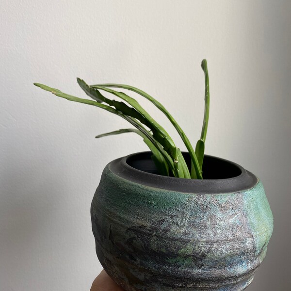 Ceramic Planter Ocean Waves Pot 4" - Etsy