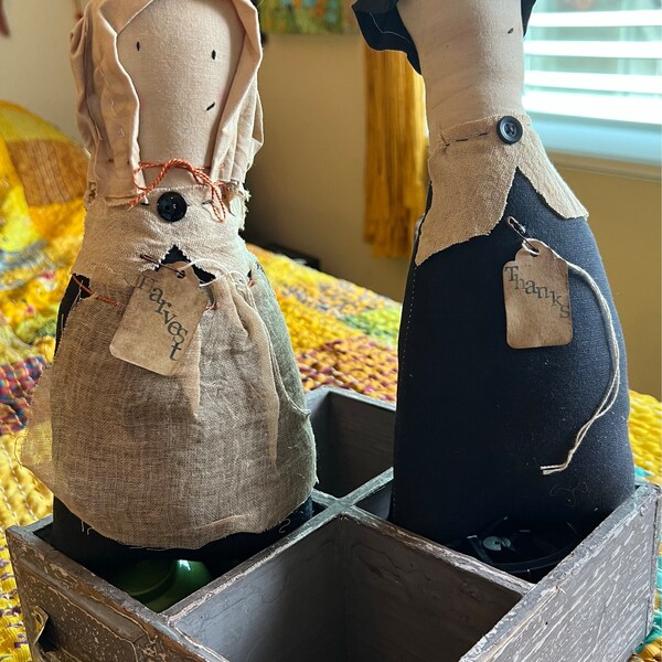 Primitive Pilgrims, Thanksgiving Primitive Dolls, Thanksgiving Pilgrim ...