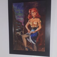 Cart Sale ELVGREN JEEPERS PEEPERS Pin-up Art Deco Bathroom Tub Calendar Pinup 40s 12x18 Limited ...