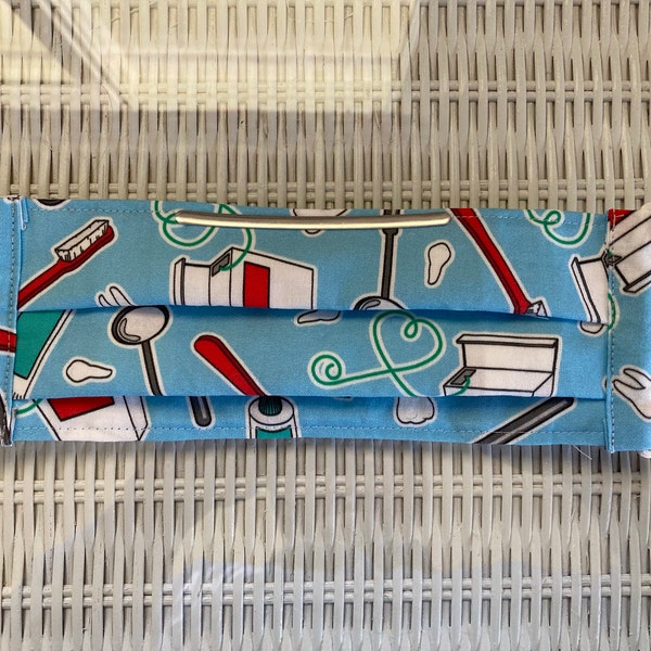 Dental Fabric - Cute Dentist Dental Hygienist Blue by Jannasalak ...