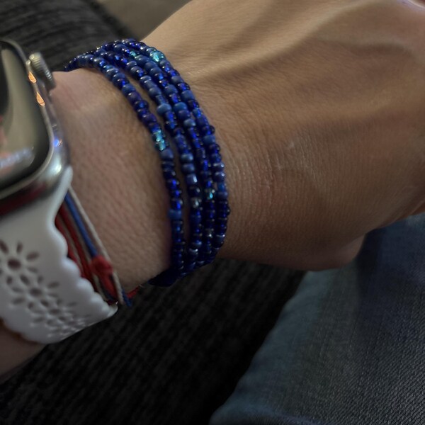 SUNLIT SANDS | Beaded Stretch Bracelets | Neutral Champagne Tan and ...