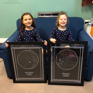 Star Chart, Night Sky Map DIGITAL DOWNLOAD Star Map Print, Framed ...