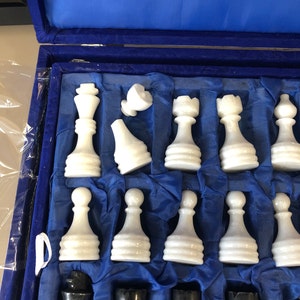 Queen's Gambit Handmade 12 Inch Marble Chess Set Indoor | Etsy