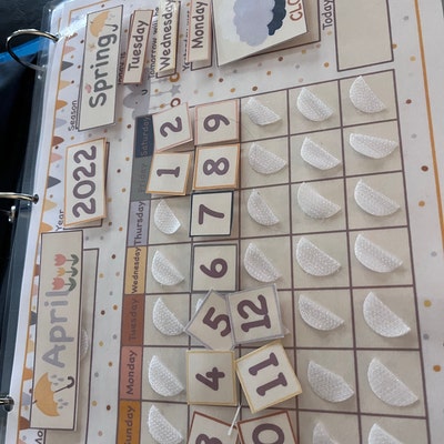 Printable Wall Calendar for Kids Classroom Perpetual Calendar Morning ...