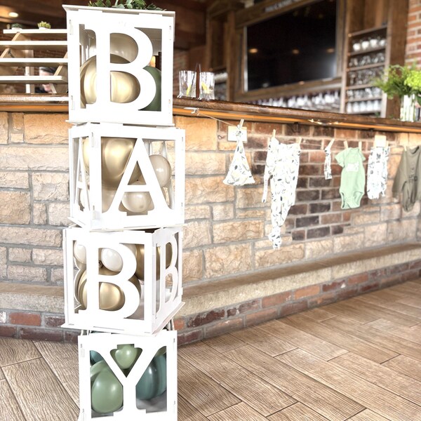 Collapsible BABY Alphabet Boxes - Laser Cut File - Party Decorations ...