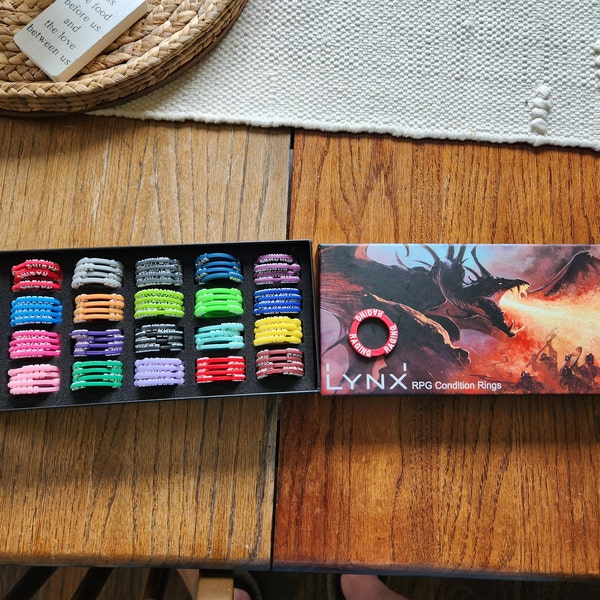 DND Miniatures Condition Rings With Box - 96 Markers to Track 24 ...
