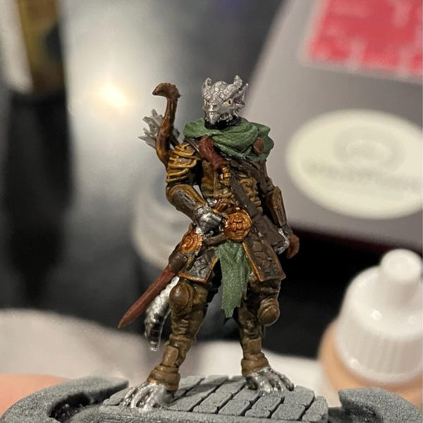 Mounted Dark Elf Fighter on Riding Lizard | 28mm and 32mm Scale| Dnd 5e ...
