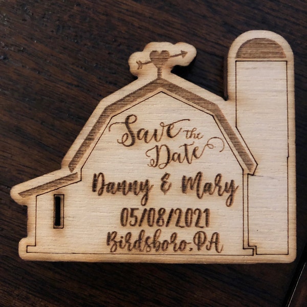Barn Save the Date Magnets - Etsy
