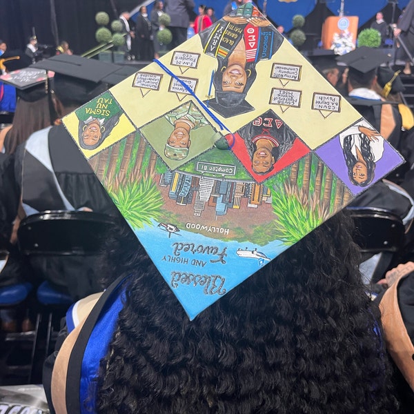 HAND PAINTED Graduation Cap - Etsy
