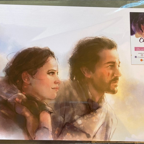 Your Father Would Be Proud Jyn Erso And Cassian Andor Art Print Etsy 5150