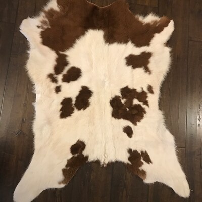 100% Genuine Leather Real Cowhide Rug in Authentic Zebra Animal Print ...