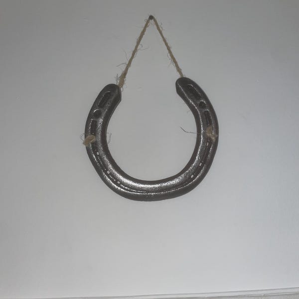 EQUESTRIAN TACK RACK Rustic Design, Horseshoe Rack, 5 Hook Hanger ...