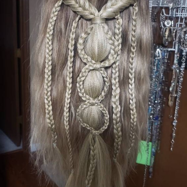 Renaissance Hair Extension • Clip in • Princess Braid • Wedding ...