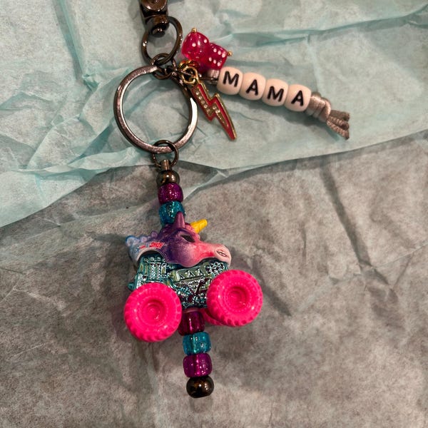 Mini Monster Truck Key Chain - Etsy